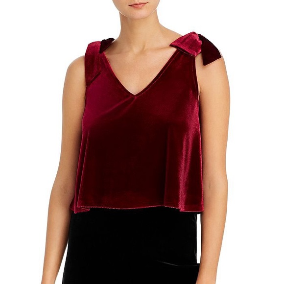Aqua | Tops | Aqua Velvet Blouse With Bows On Shoulders From ...
